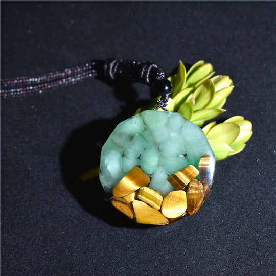 Buddha & Karma Tree of Life Orgonite Necklace - Energy Protection